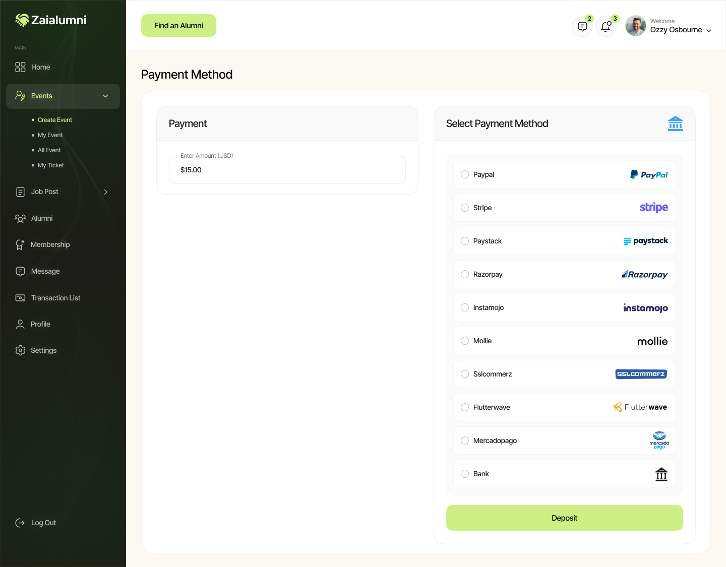 Zaialumni - Alumni Association Laravel Script / Alumni Management Software. by zainiktheme
